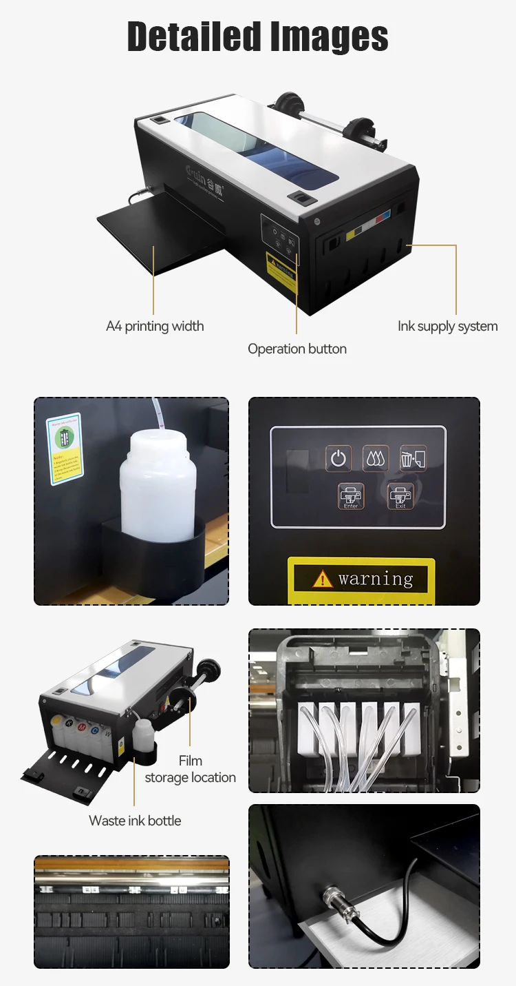Dtf Printer A4 Printing Machine for T Shirt Printing With Cmykw Textile ...