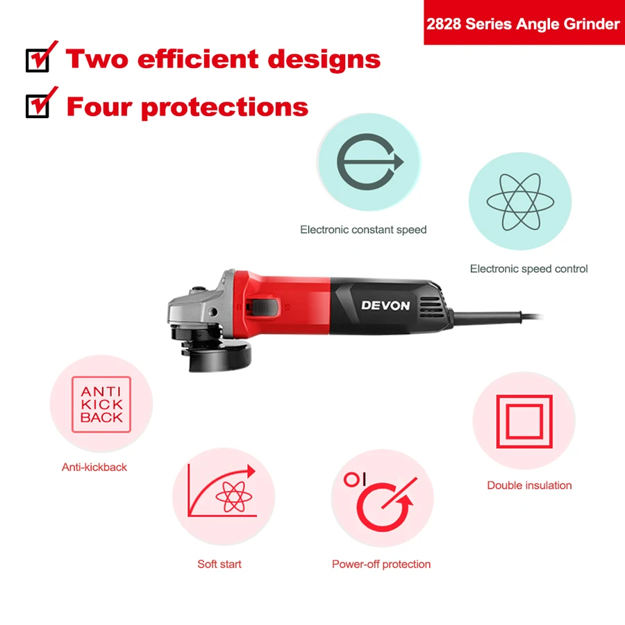 Devon Professional Electric Motor Angle Grinder Speed Control For Angle ...