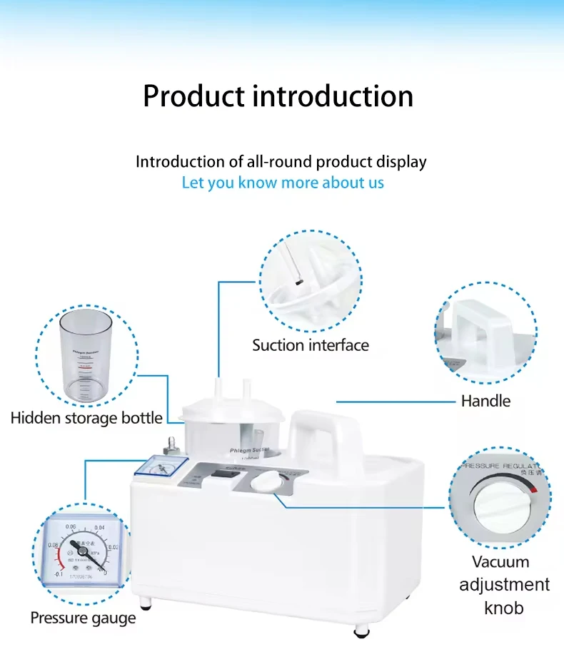 Medical Surgical Vacuum Pump Aspirator Apparatus Portable Electric ...
