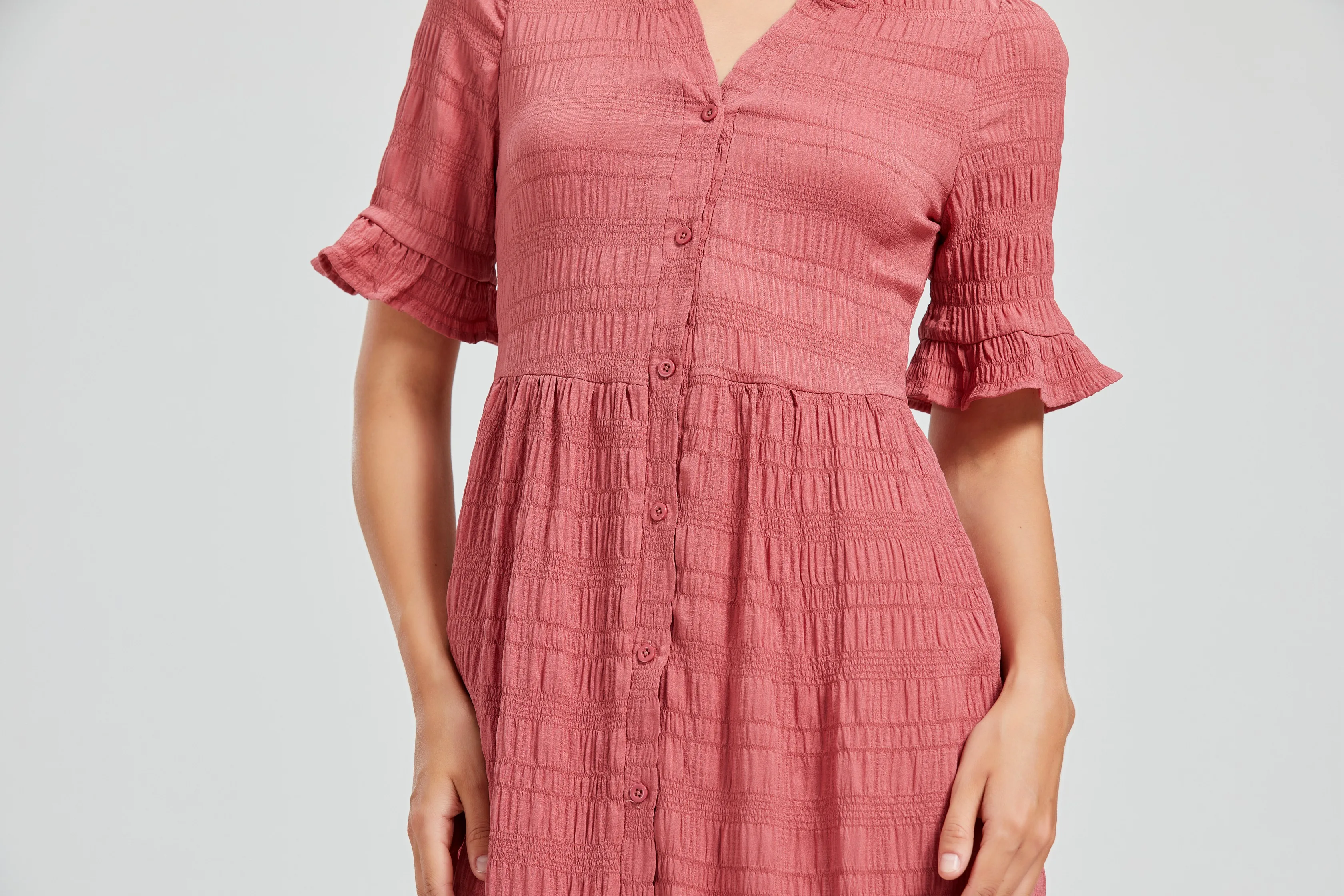 Custom Long Sleeve Outdoor Woman Girls Clothes Crepe Casual Polyester ...