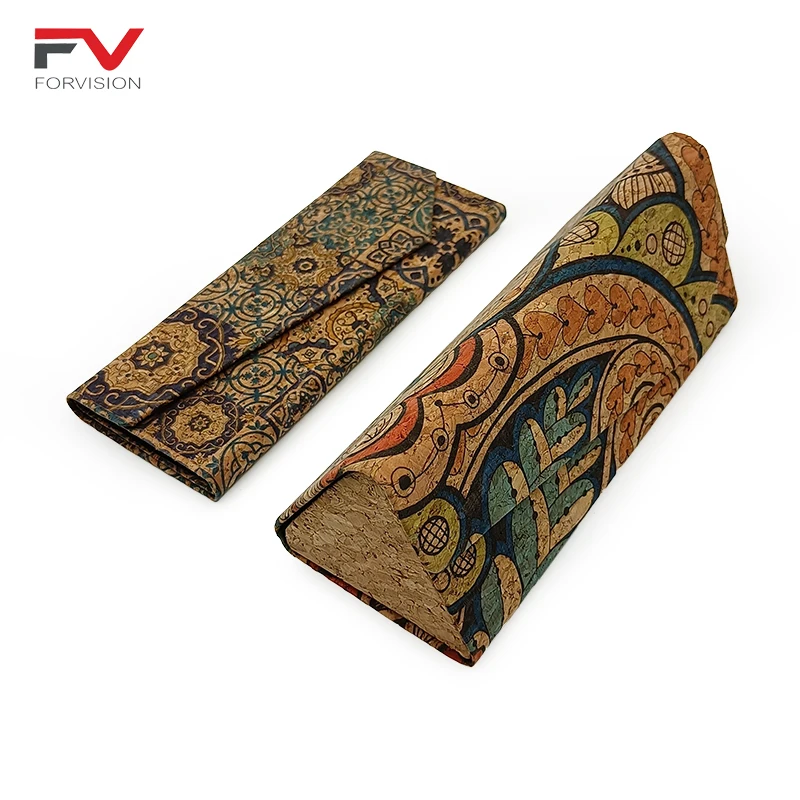 Alibaba.com: Cork Wooden Magnetic Triangle Foldable Eyeglasses Case ...