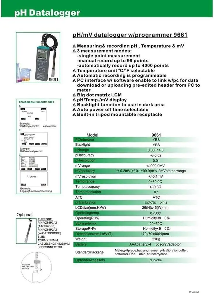 AZ9661 Ph & Mv Meter - Precision Water Quality Measurement