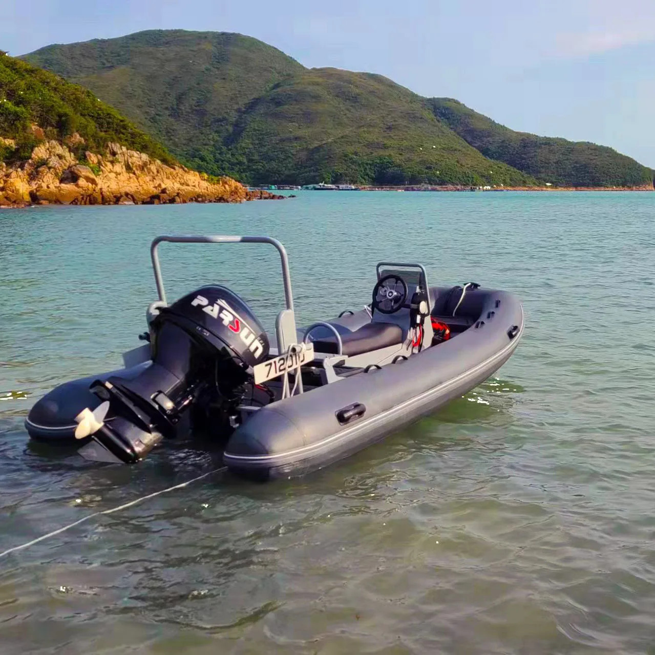 430 Cm Deep-V Aluminum Rigid Hull Inflatable Rib Boat for Sale