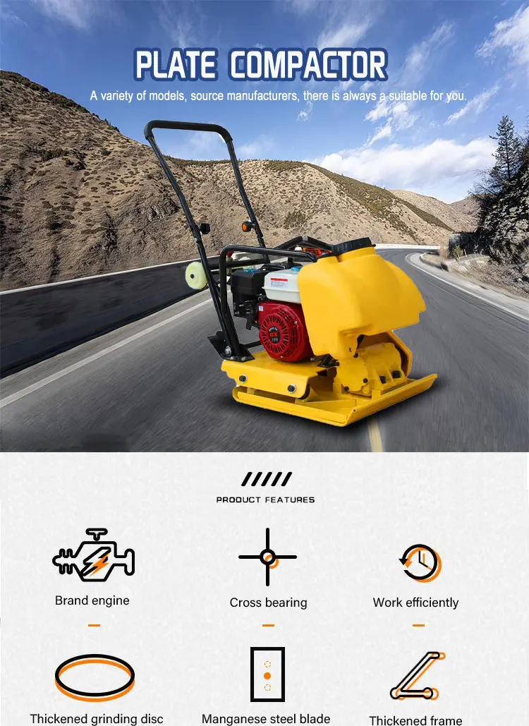 High Quality Gasoline Plate Compactor 5.5hp 6.5p Plate Compactor For ...