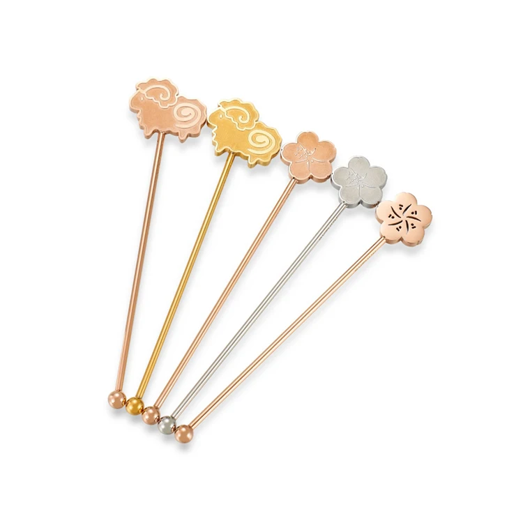 Custom Shape Metal Epoxy Bar Tool Stainless Steel Cocktail Stirrer ...