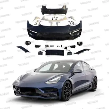 St Style Body Kit Front Bumper Rear Bumper Spoiler Wing For Tesla ...