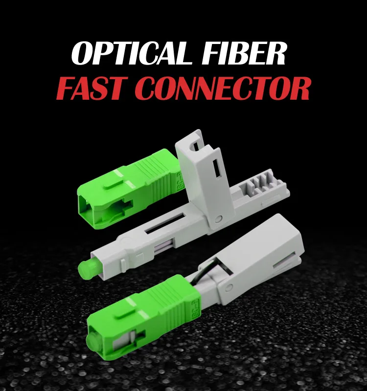 SC APC Fiber Optic Fast Connector Assembly - 10 Pcs/Blister Box for ...