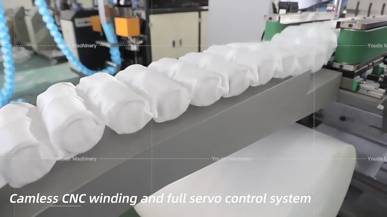 High Speed Fully Automatic Micro Pocket Coil Mattress Gluing Assembling ...