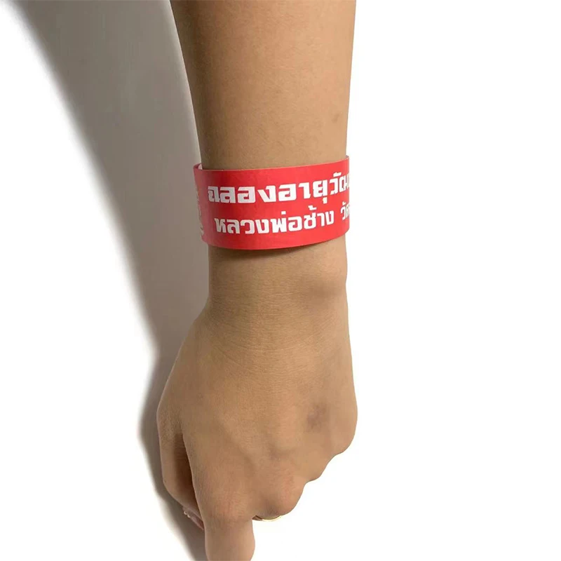 Custom Logo Waterproof Inkjet Printable Tyvek Wristband Sheet Party ...