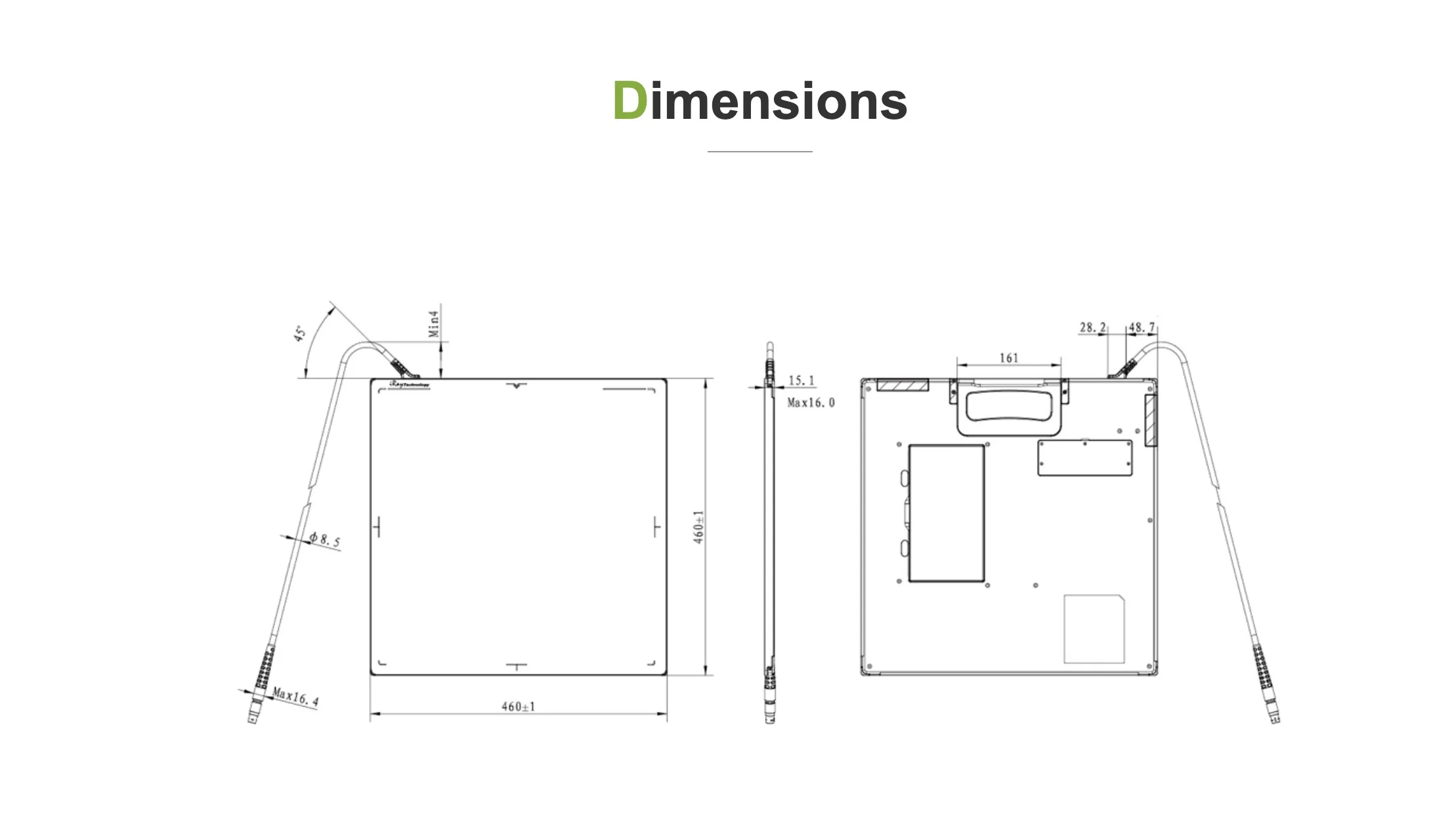 IRAY Veterinary X Ray Detector - 1717XV Inch Digital FPD