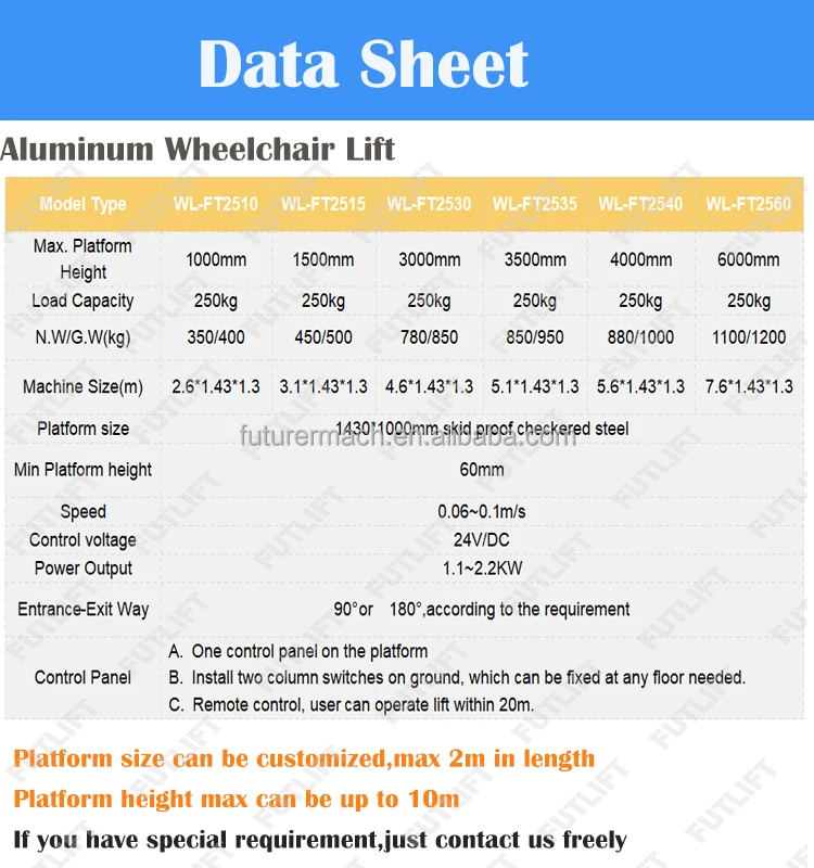 Outdoor Automatic Lifting Platform Elevator - 350kg Capacity