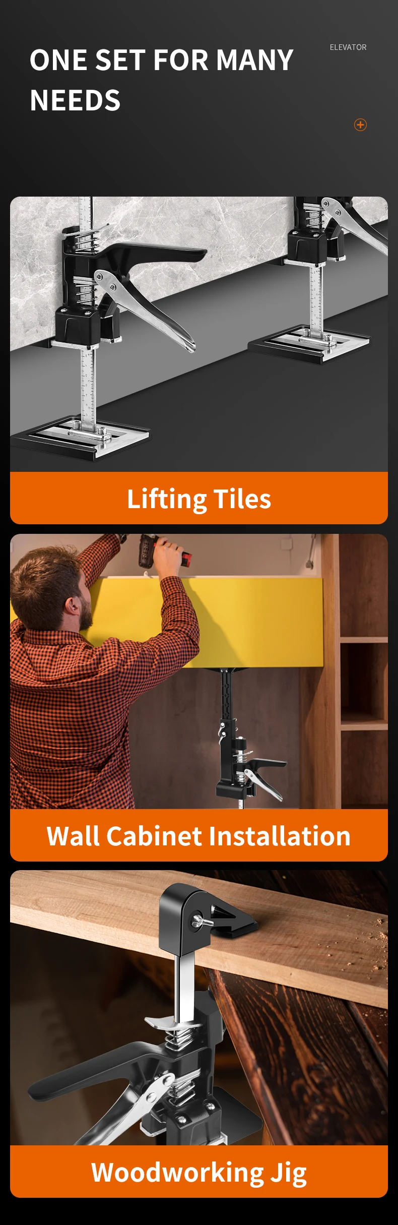Door Panel Lifting Cabinet Jack Raised By 23.6 Inches Arm Tool Lift For ...