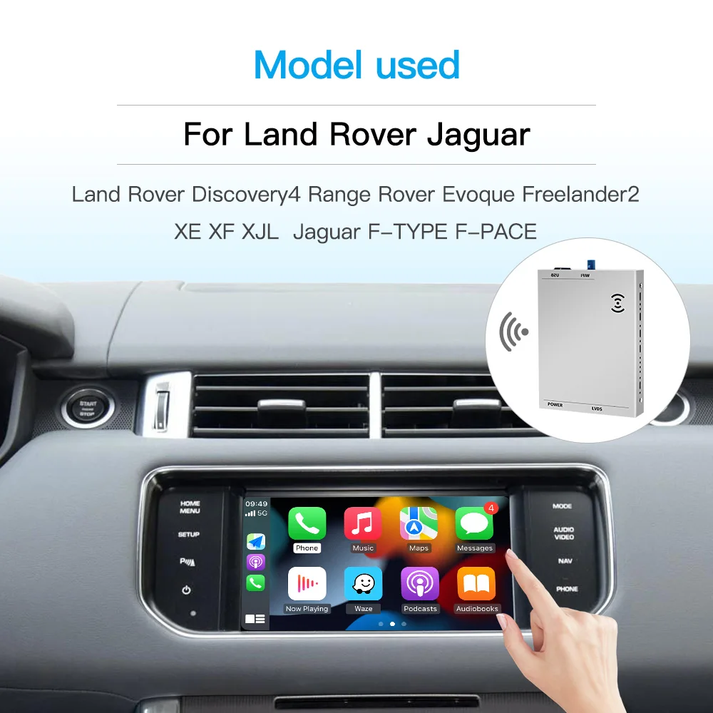 Wireless CarPlay Android Auto Adapter for Land Rover & Jaguar | 1-Year ...