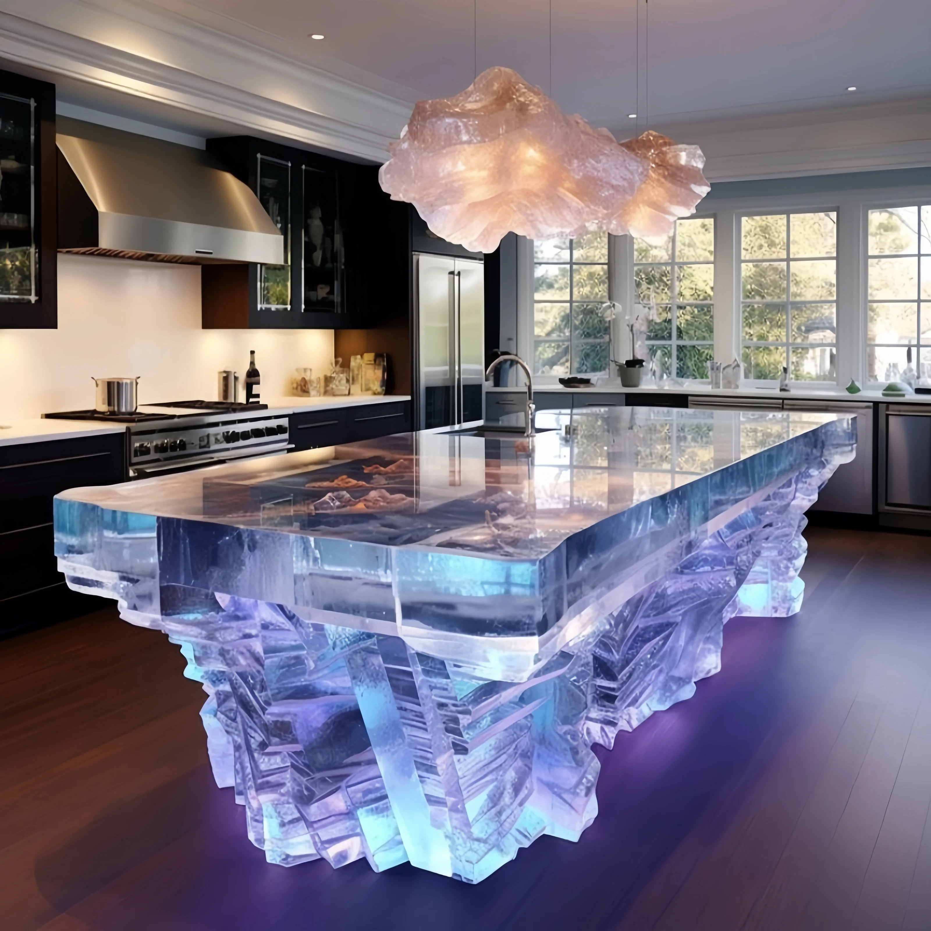 Luxurious Epoxy Kitchen Island with Custom Resin Countertops - Eco ...
