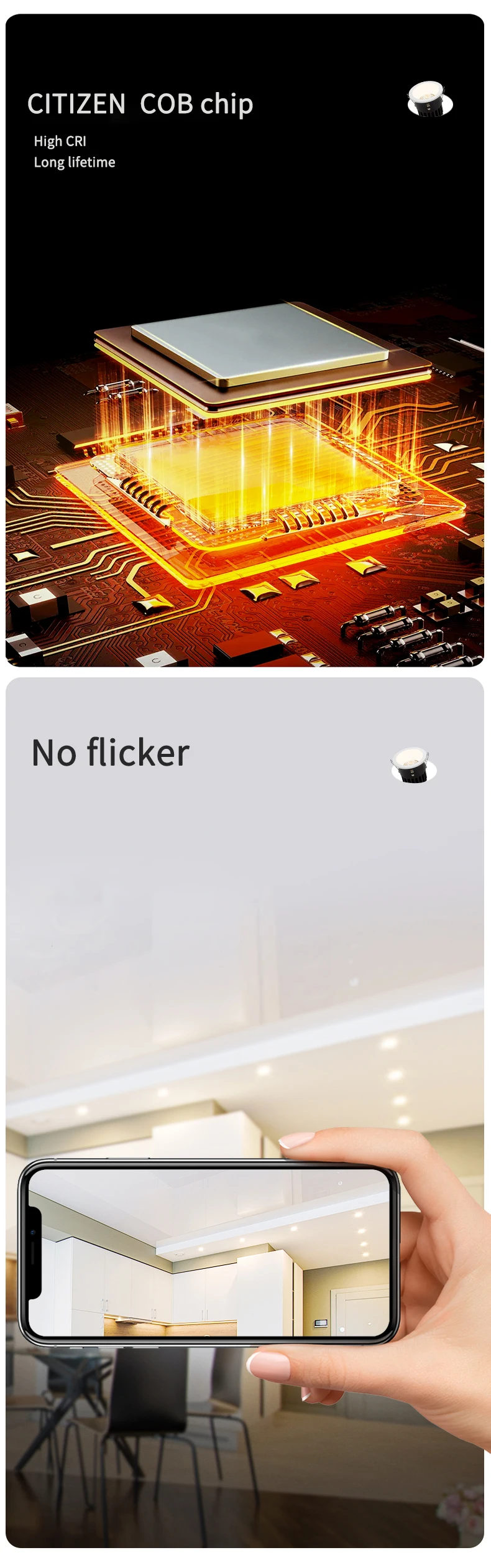 10w Deep Cup Anti Glare Spotlight Recessed Led Downlight Ip65 ...