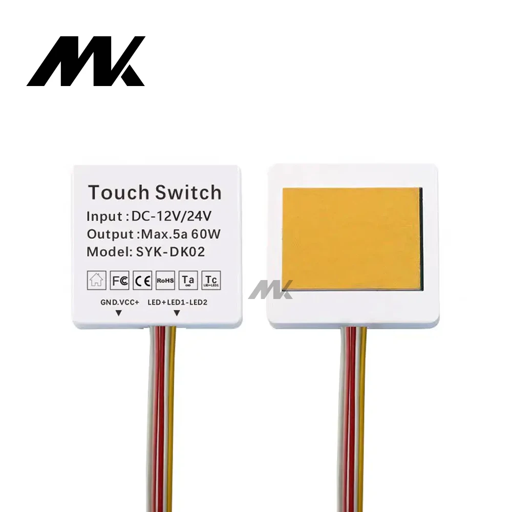 12V 5A 60W Inductive Switch LED Dimmer Cheap One Key One Color Selected ...