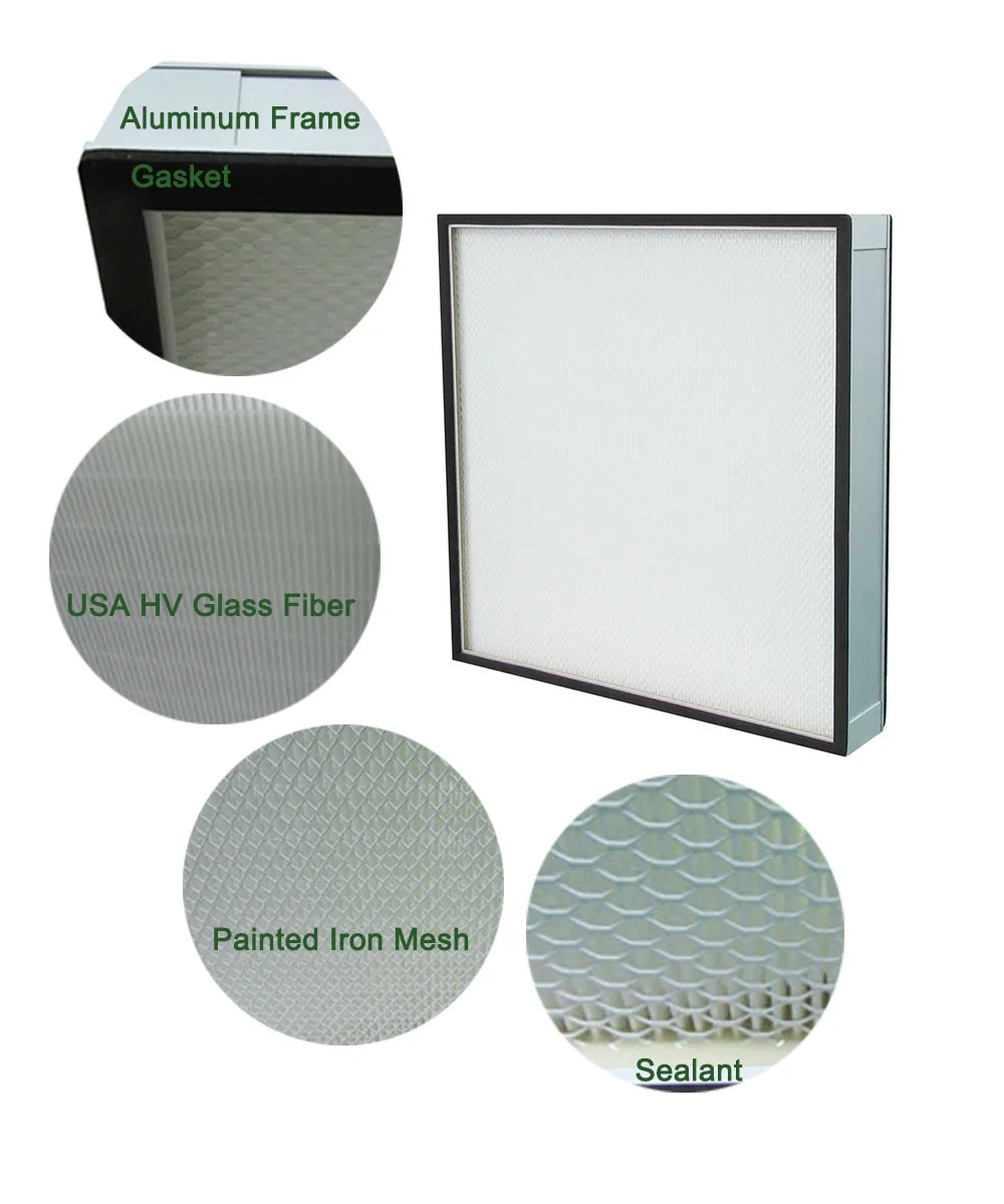 Senbao Aluminum Frame Air Ventilation Filter 99.995% H14 Hepa Filter ...