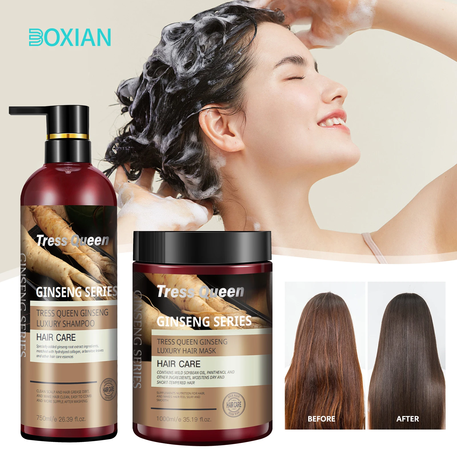 Tress Queen Ginseng luxury Wholesale Shampoo Hair Growth Shampoo ...