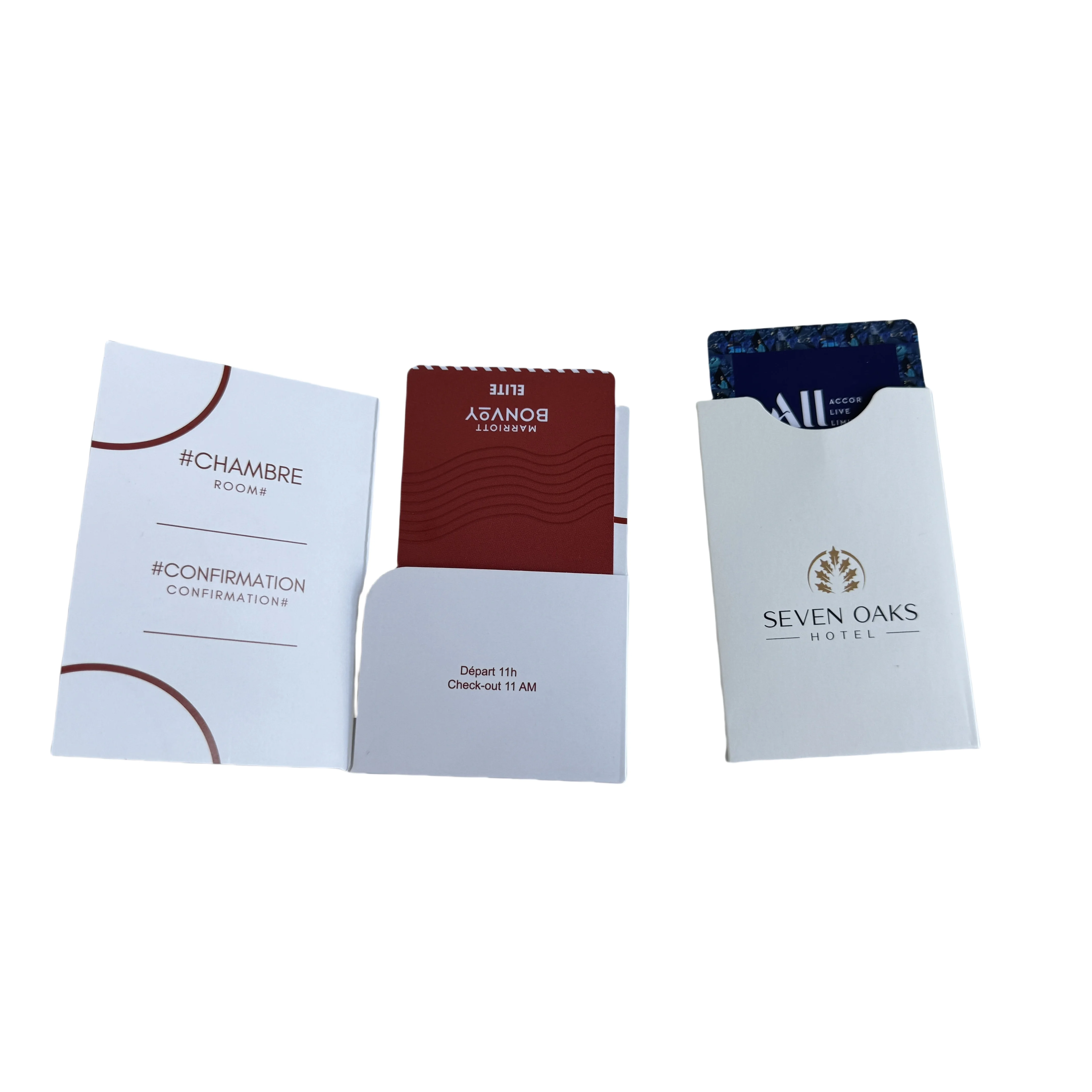 Custom Printed Card Holder Hotel Key Card Sleeve Paper Business ...