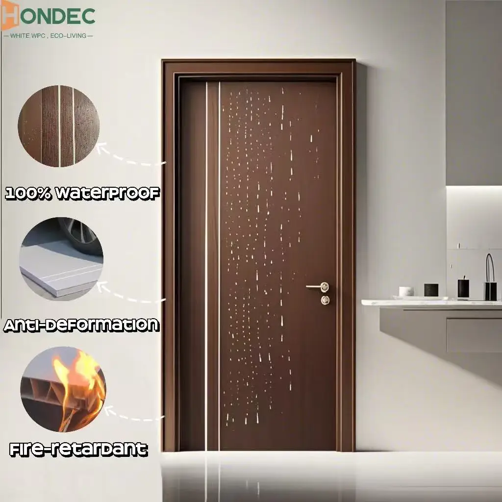 Top Manufacture Waterproofing PVC Bathroom Door Design Interior UPVC ...