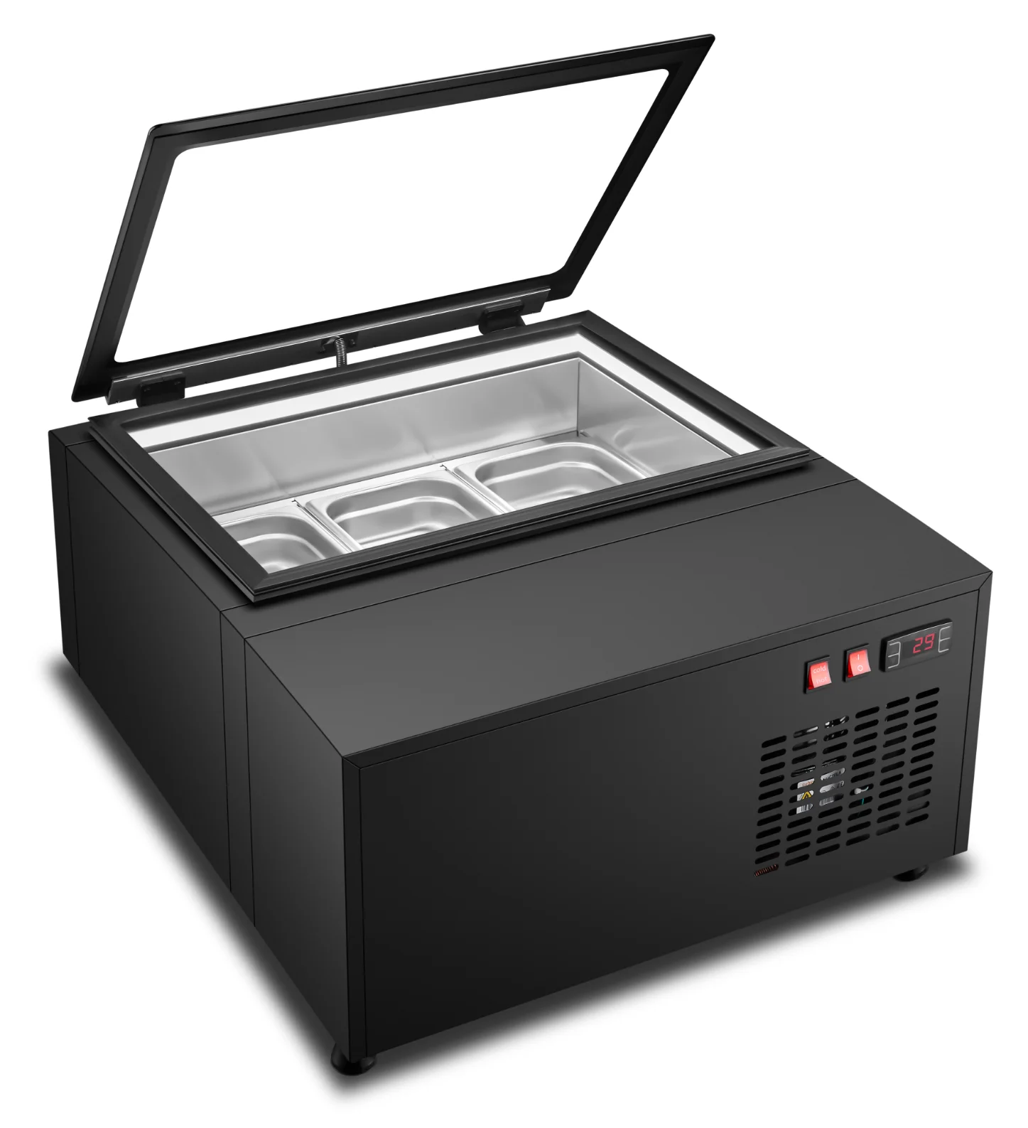 Small Single-Temperature Countertop Ice Cream Display Fridge