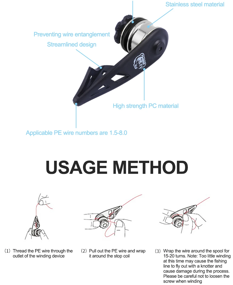 Bearking Fishing Tools Knotter Assist Line Leader Connection Knotting ...