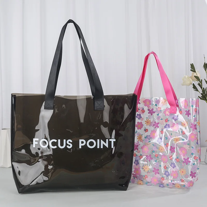 Waterproof Custom Transparent Clear Logo Pvc Tote Bag Shopping Bag With ...