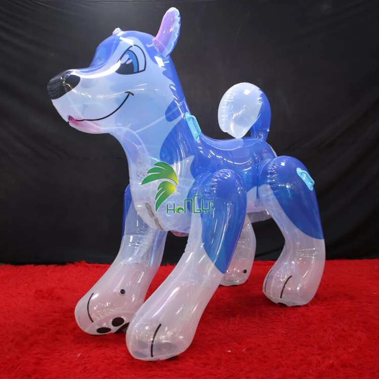 Transparent Shiny Inflatable Husky Costume Walking Body Inflation ...