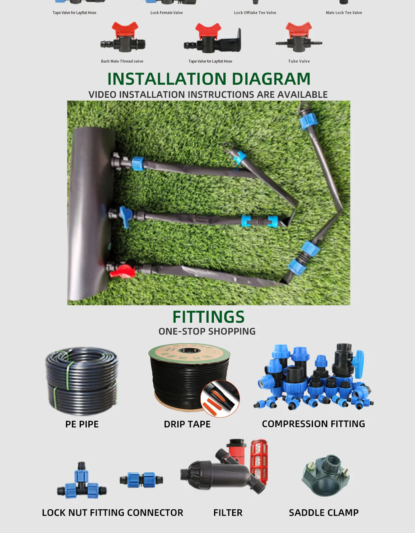 Agriculture Farm Irrigation Drip Fittings16mm LDPE Pipe Plastic Mini ...