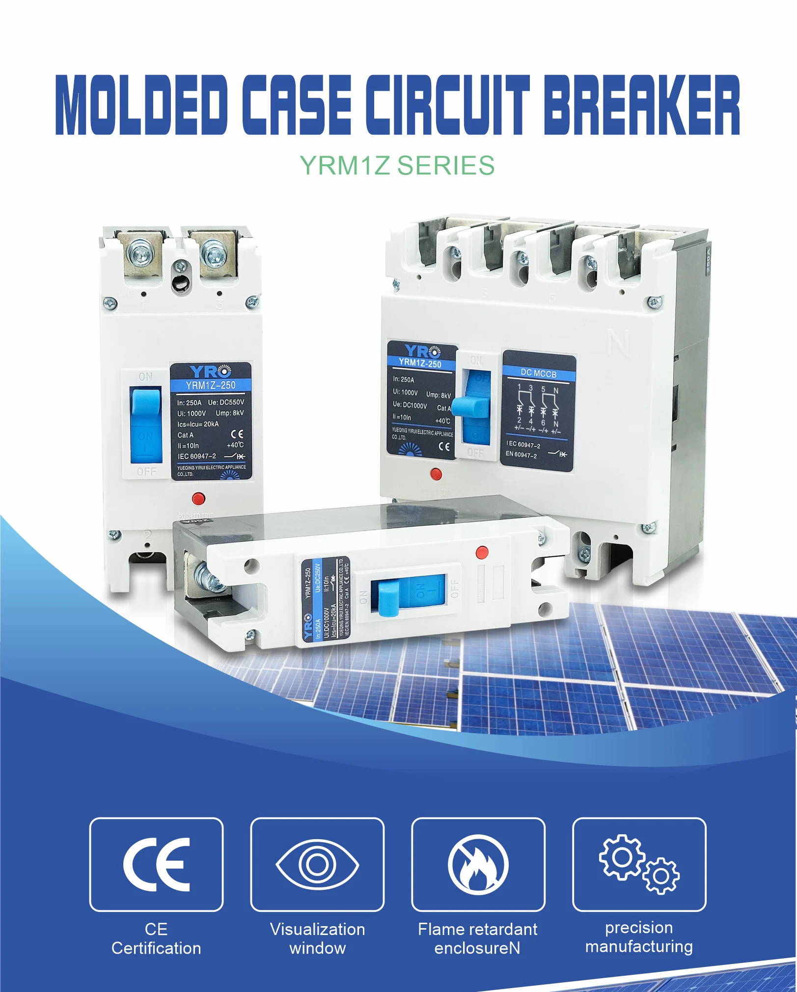 250a 200a 48v Dc Circuit Breaker Single Pole For Solar System - Buy ...