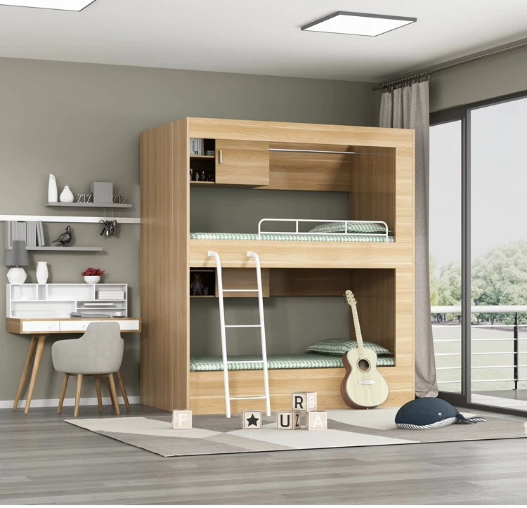 Modern Iron Capsule Bunk Bed Double Decker Space Bunk Bed With Curtain ...