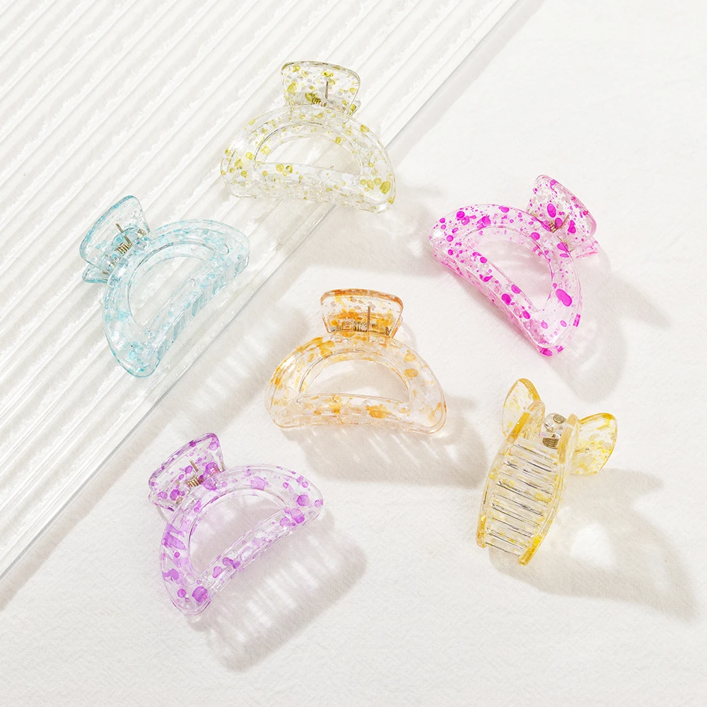 Small Claw Clips for Hair Simple Elegant Mini Hair Claws New Shape Half ...