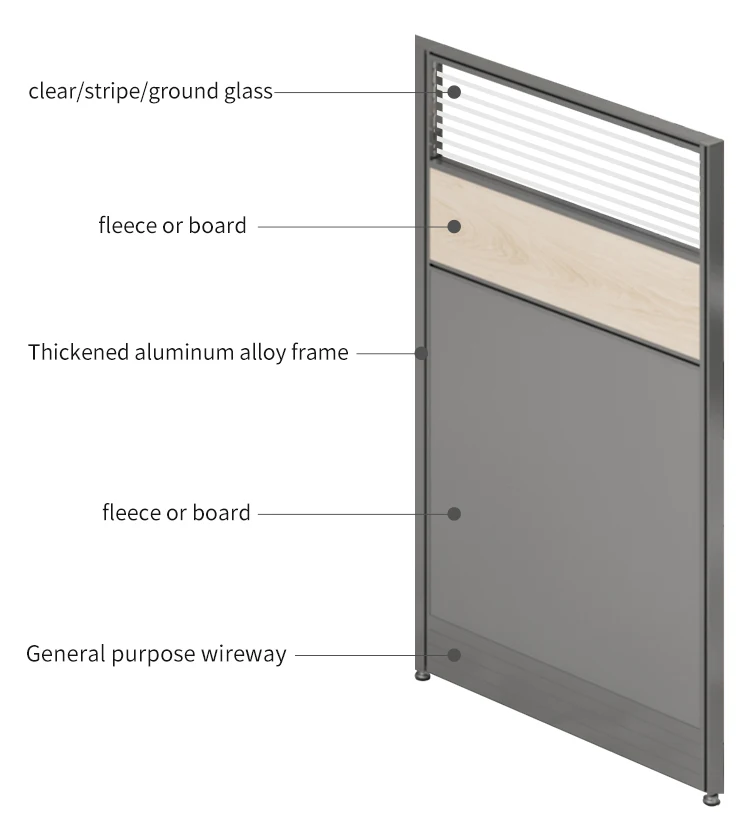 Modern Modular 8 Seats Cubicles - Flexible Office Solutions