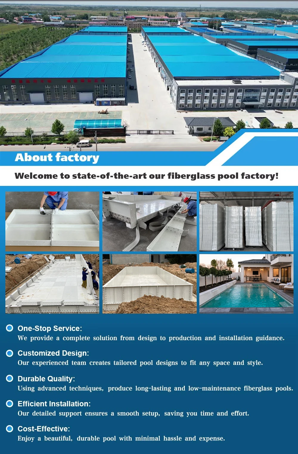 Outdoor Custom Fiberglass Swim Spa Pool - Luxury & Style