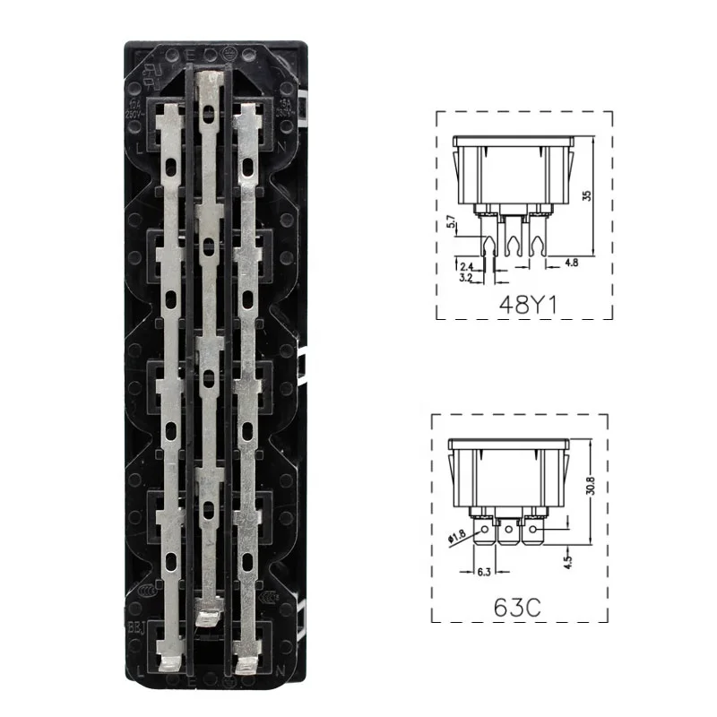 IEC 60320 C13 Snap-in Universal Wall Socket for UPS PDU Multiple Power ...