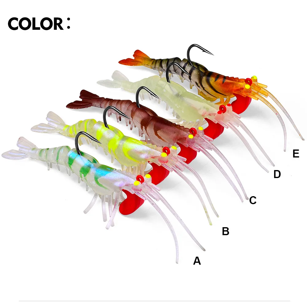 Pre-rigged Crayfish Shrimp Soft Lures With Vmc Hook Premium Durable Tpe ...