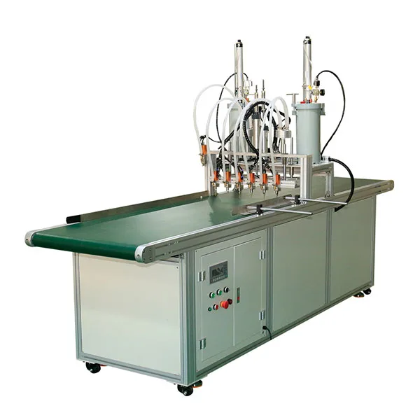 Horizontal Line 6-head Automatic Glue Dispensing Machine With Conveyor ...