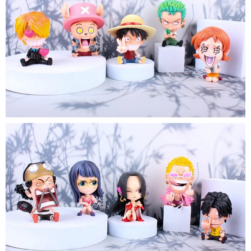 Luffy Craft - 14 Design Anime Luffy Straw Hat Crew PVC Mini Figure