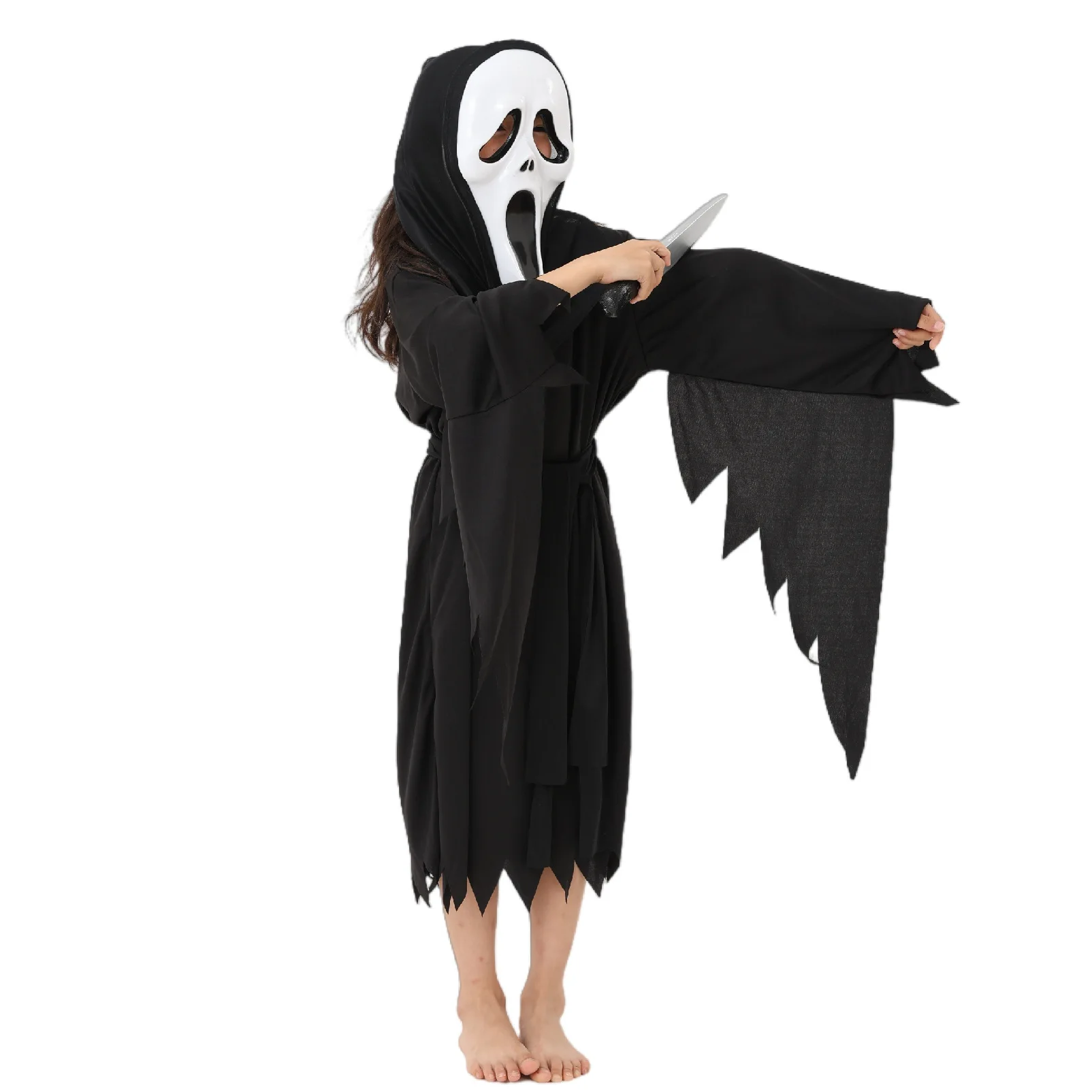Halloween Kids Scream 6 Horror Cosplay Costume Teenagers Ghost Face ...
