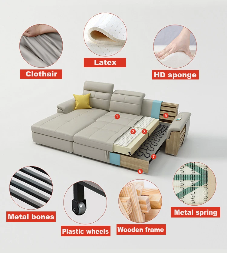 Modern L Shaped Transformer Sofa Bed - Stylish & Functional