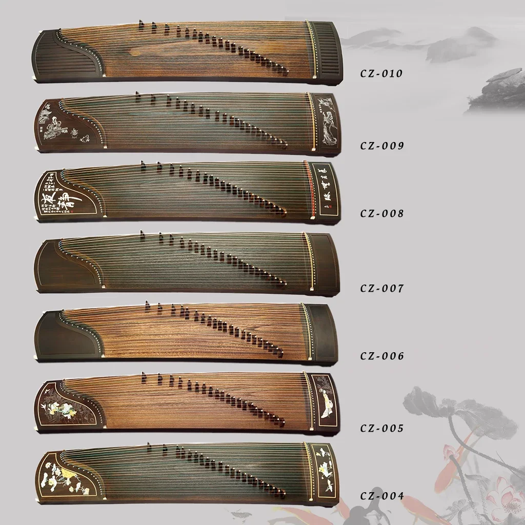 Naomi Advanced Level Black Sandalwood Guzheng Instrument 21 Strings ...