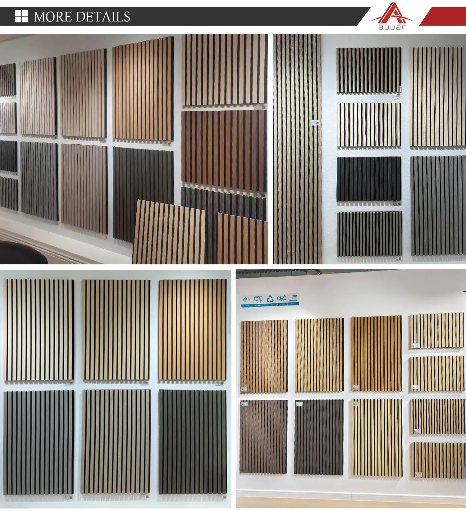 Auuan Good Quality Acoustic Wood Panels Acoustic Ceiling Panels For ...