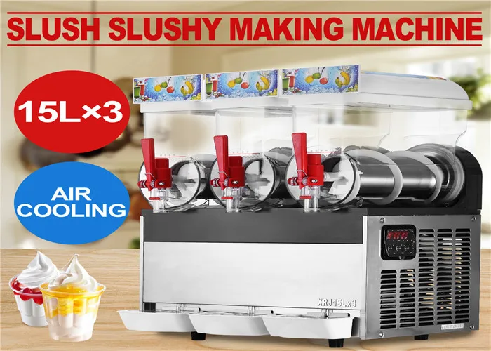Commercial 3 Tanks Frozen Drink Slush Smoothie Maker Slushy Making ...