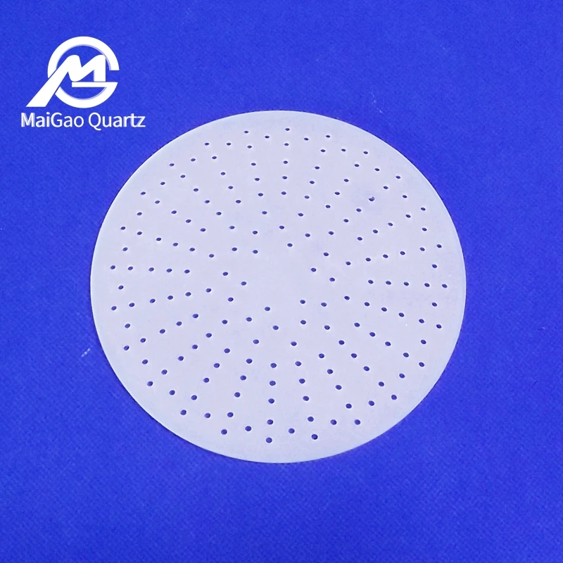 Clear Optical Fused Silica Quartz Disc With Hole Quartz Polished Porous ...