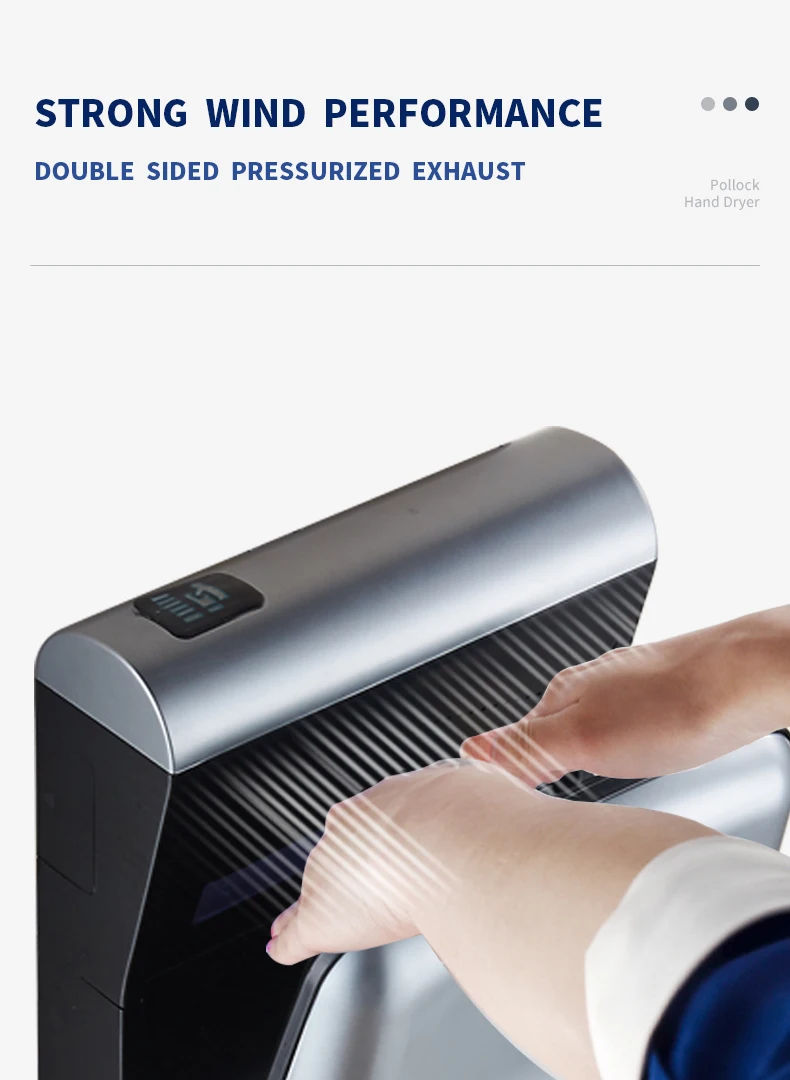 High-speed Automatic Hand Dryer - 2000W Power & 5-7s Drying