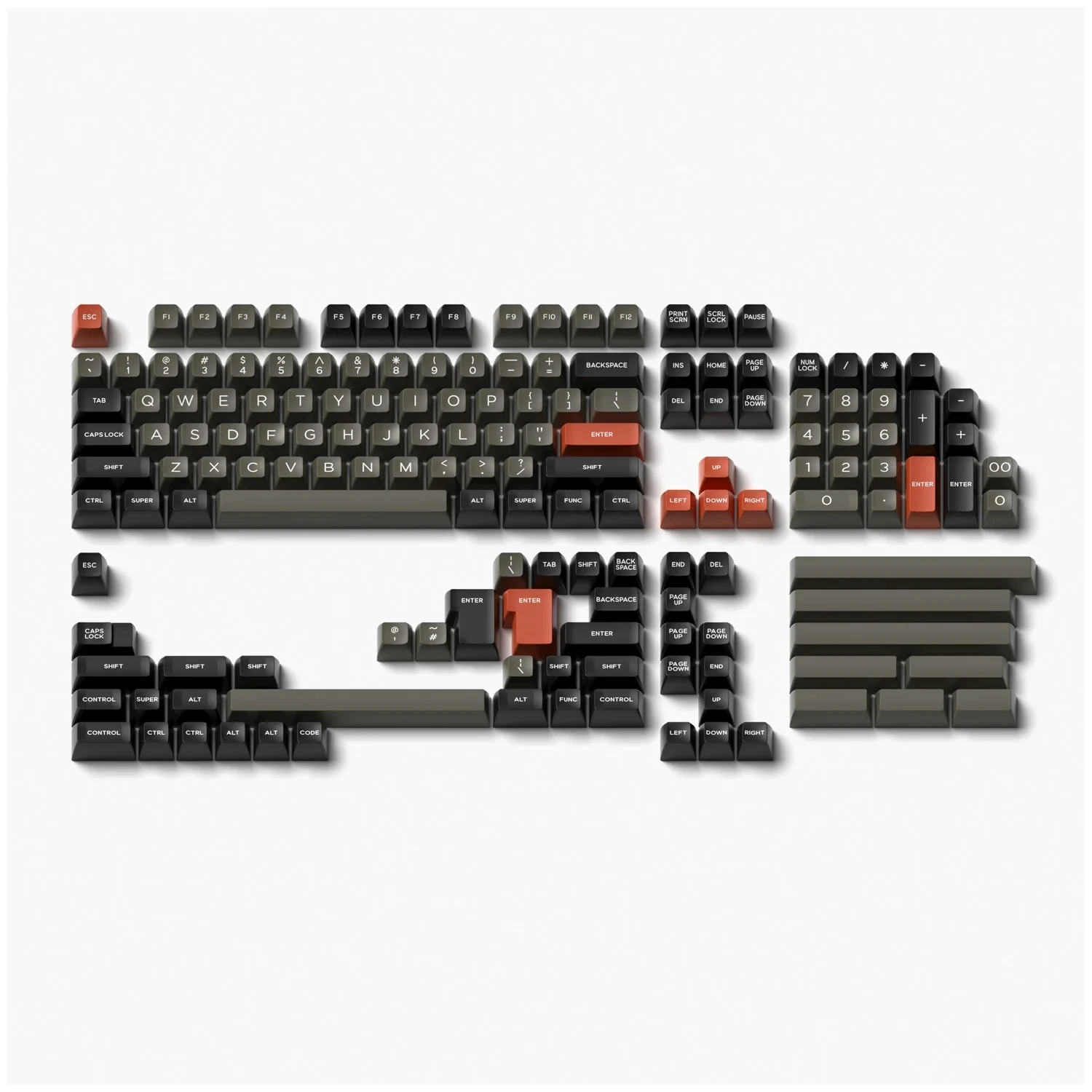 Domikey SA Profile Dolch Keycap Set - Retro ABS Gaming Keycaps
