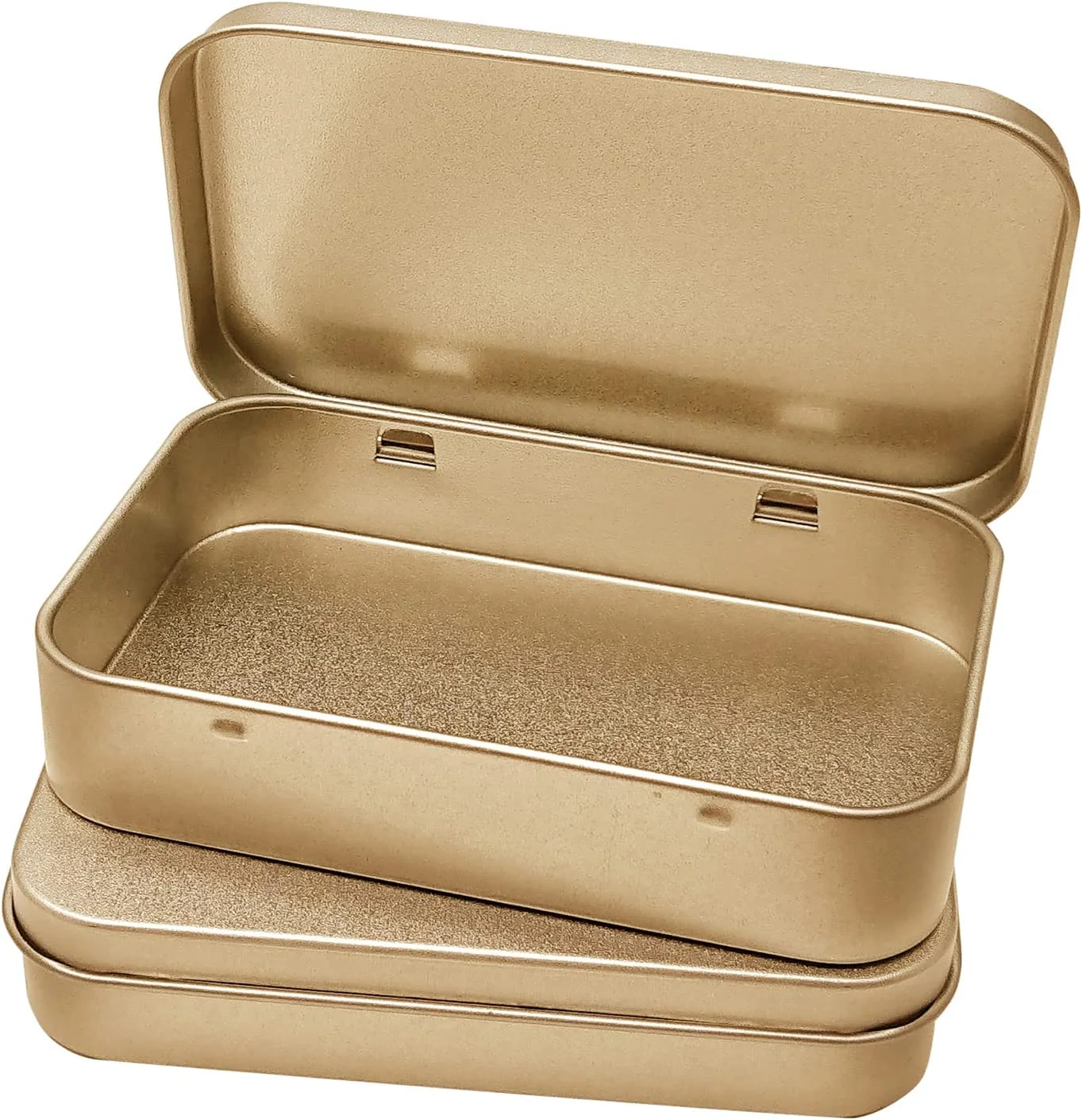 Custom Tin Box Gold Rectangle Tin Box Candy Artifact Gift Food Grade ...