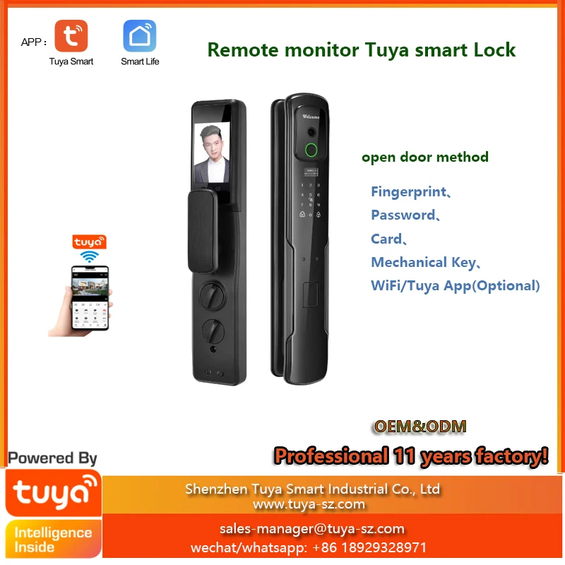 Tuya App Smart Digital Keypad Door Lock Wifi Indoor Full-automatic Cat ...