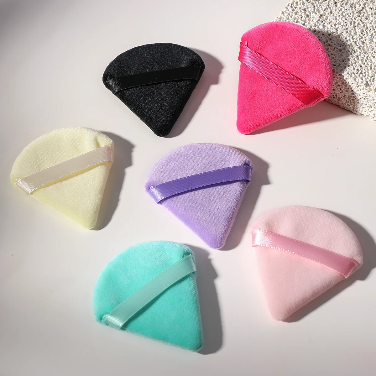 Flocking Triangle Cushion Powder Puff Loose Sponge Washable Powder ...
