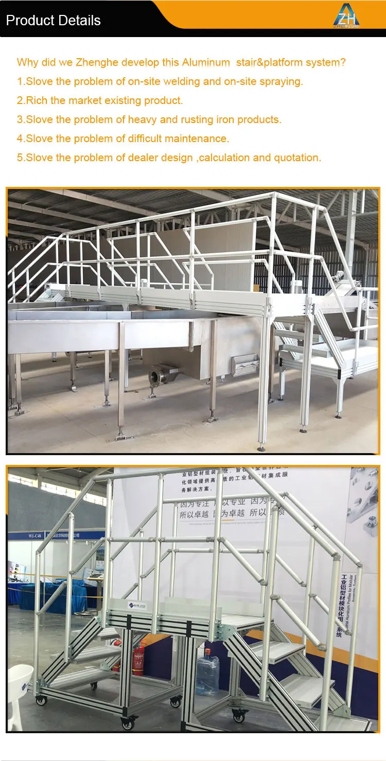 China Modular Aluminum Adjustable Platform Ladder Step System Aluminum ...